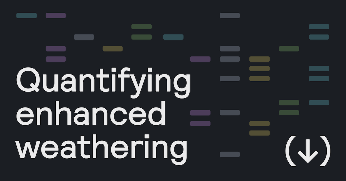 Quantifying enhanced weathering – CarbonPlan